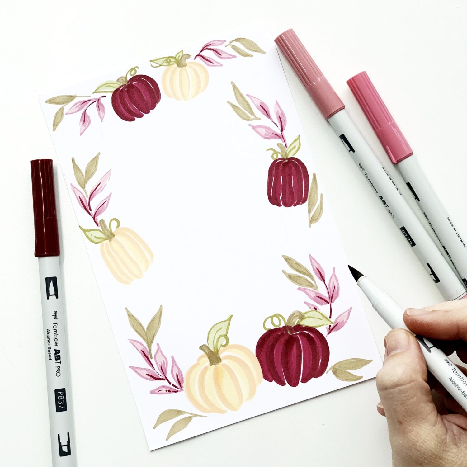 Thanksgiving Journal Page Tutorial - Tombow USA Blog