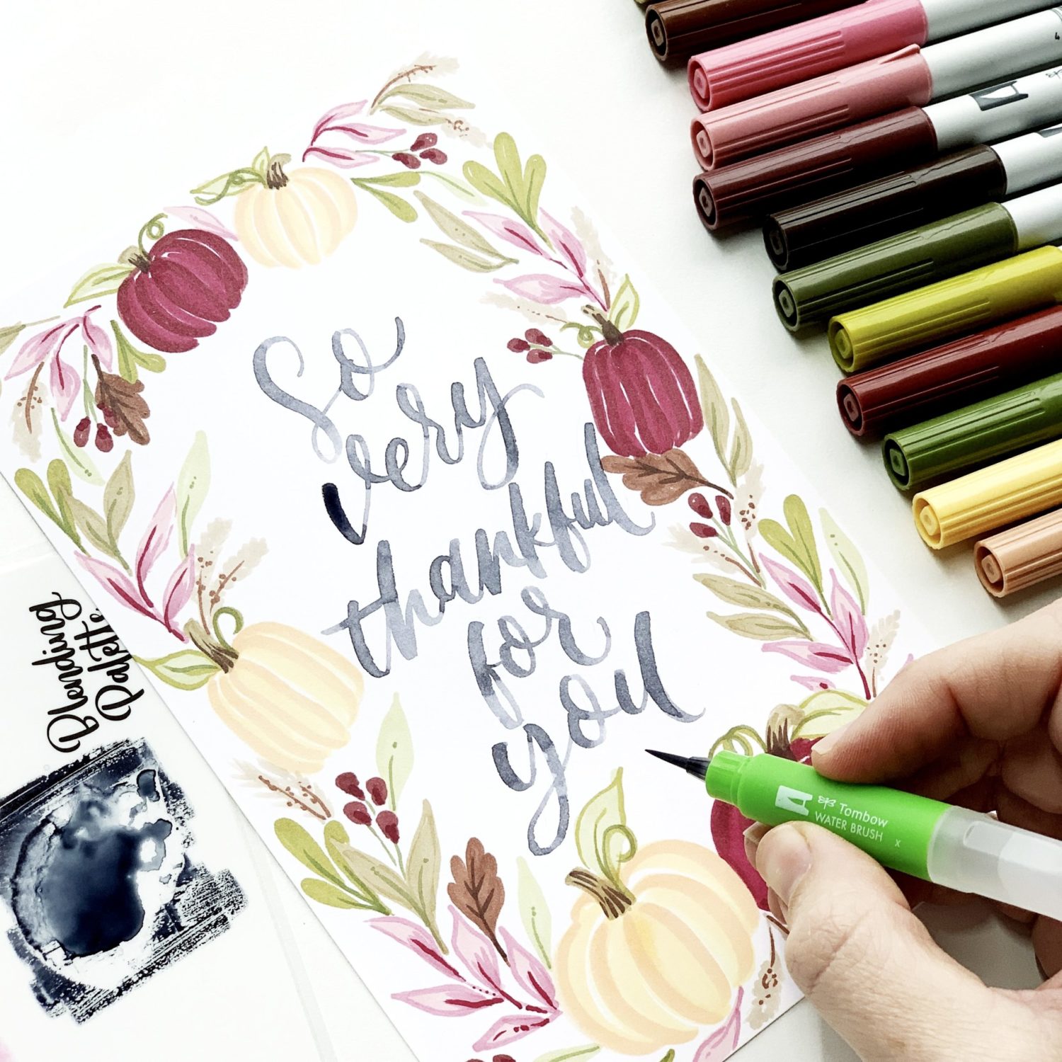 Thanksgiving Journal Page Tutorial - Tombow USA Blog