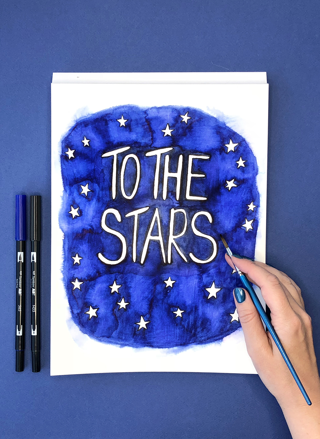 Easy Watercolor Word Art - Tombow USA Blog