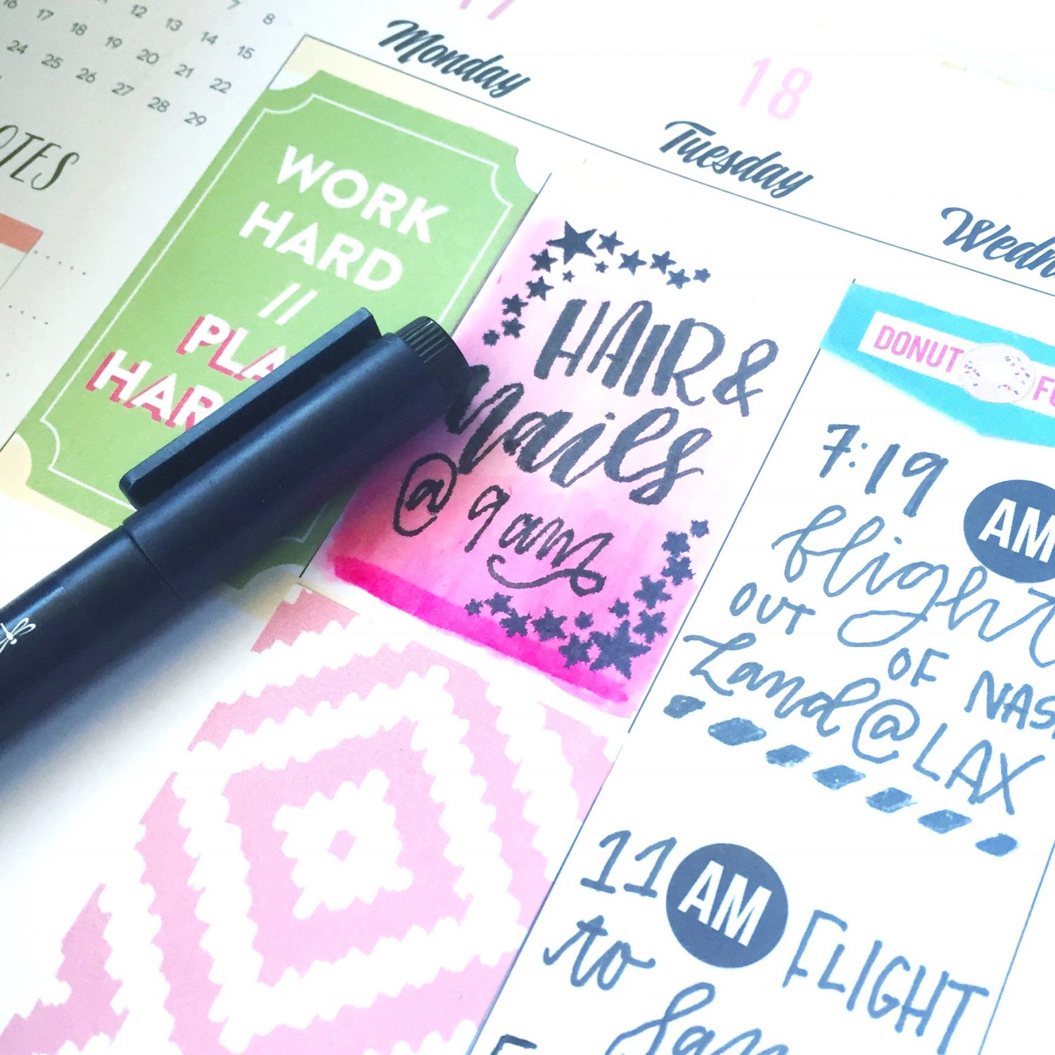 3 Ways to Add Patterns and Color to your Planner - Tombow USA Blog