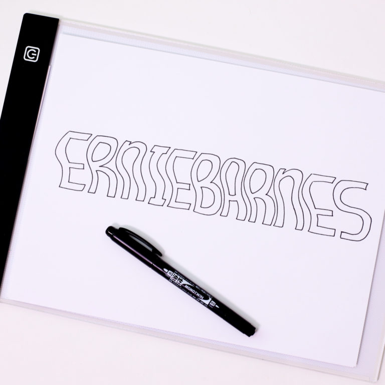 Curved Lettering Inspired by Ernie Barnes - Tombow USA Blog