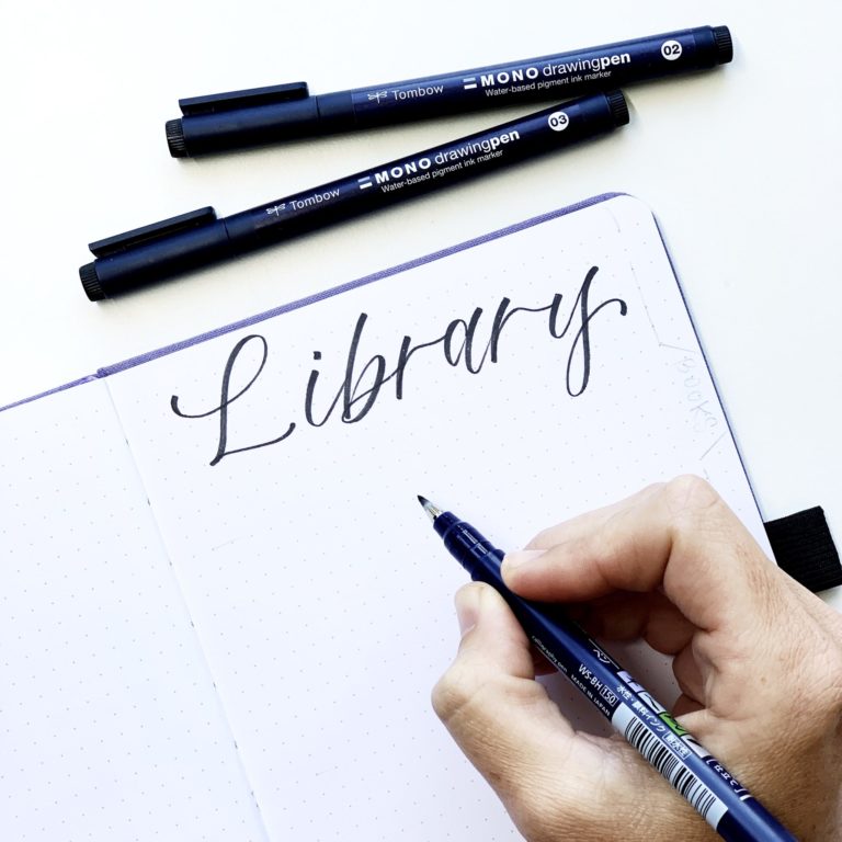 Dot Grid Notebook Library Spread Tutorial - Tombow USA Blog