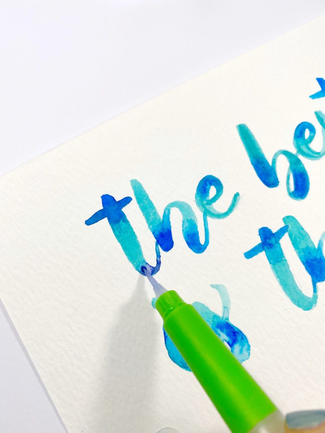 Create Blended Watercolor Lettering - Tombow USA Blog