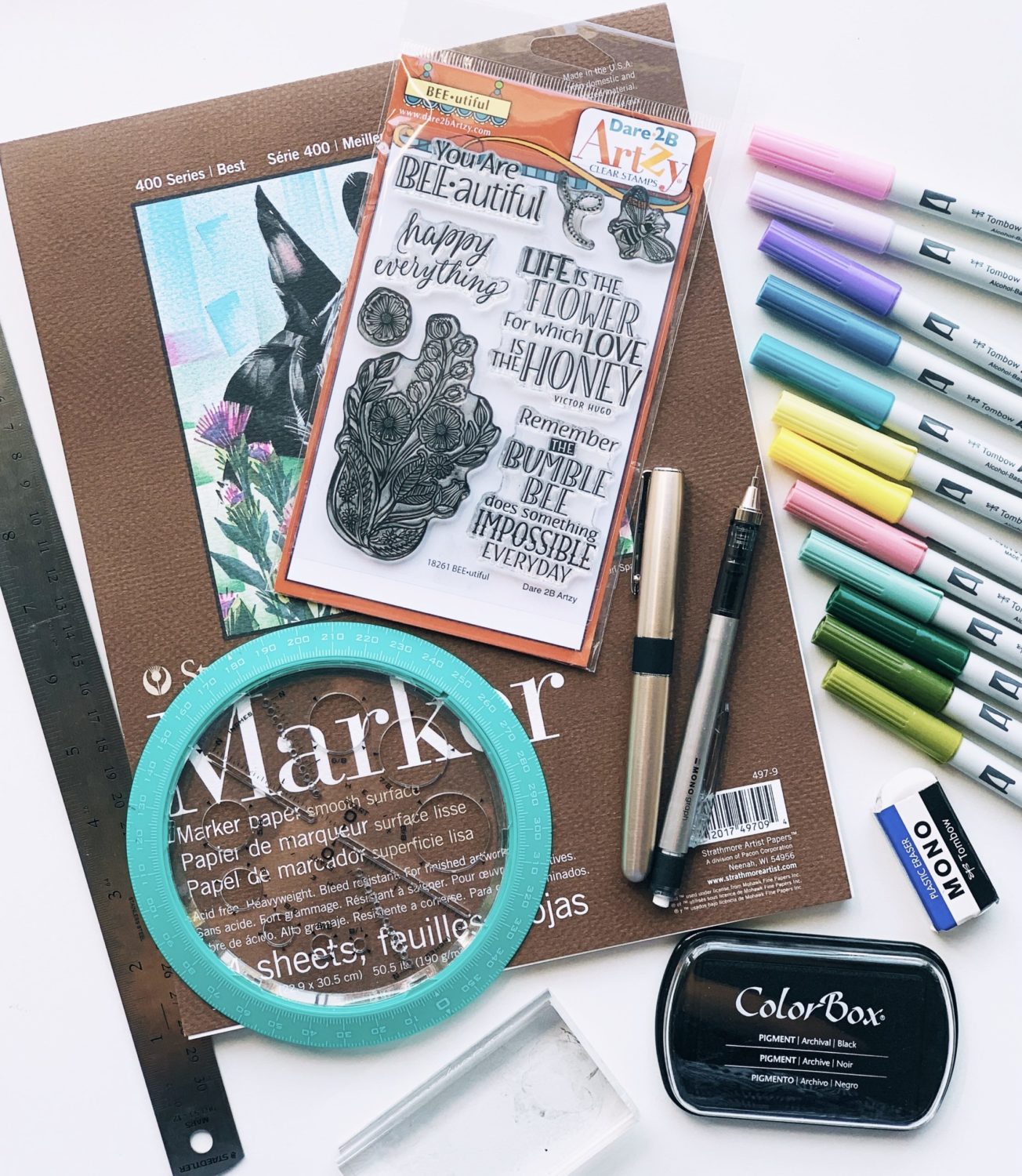 Stamp Mandala With Dare 2B Artzy Stamps - Tombow USA Blog