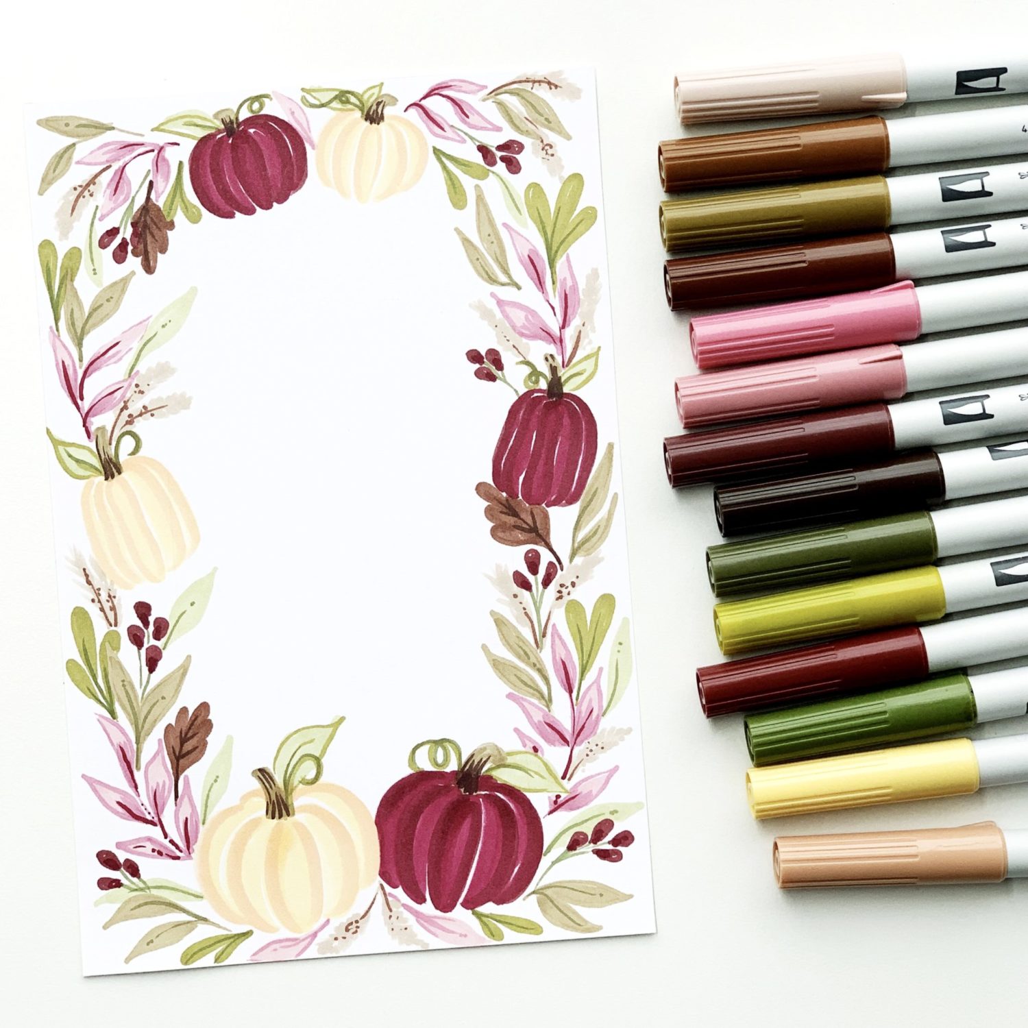 Thanksgiving Journal Page Tutorial - Tombow USA Blog