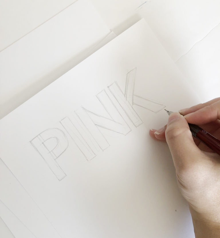 Colorful Pink Lettering Bouquet - Tombow USA Blog