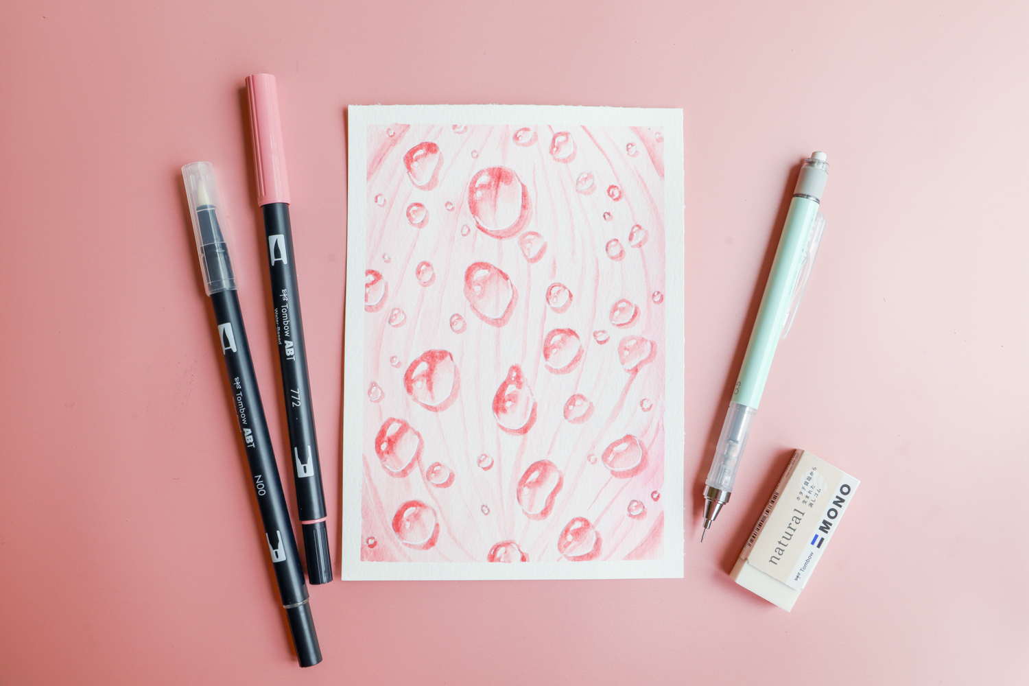 How To Draw Rain Drops - Tombow USA Blog