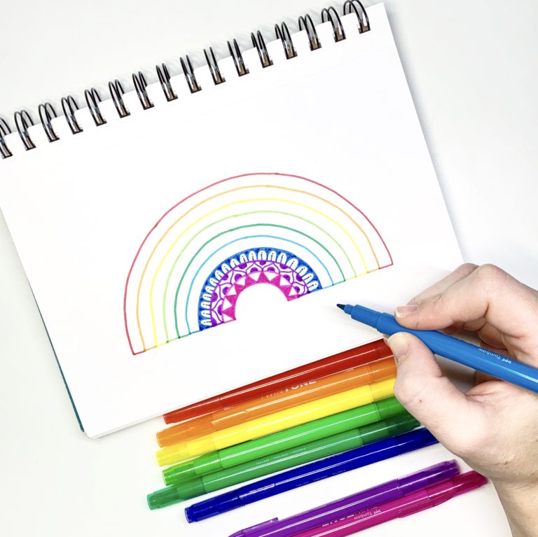 Remaking A Past Rainbow Lettering Project - Tombow USA Blog