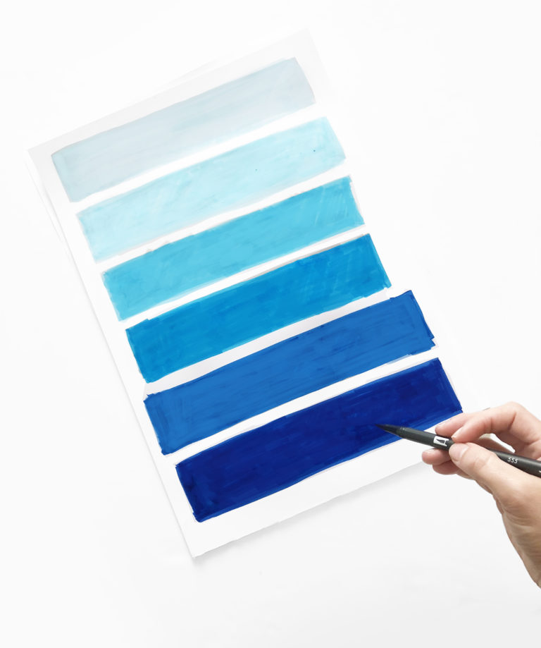 Create an Ombre Fringe Letter - Tombow USA Blog