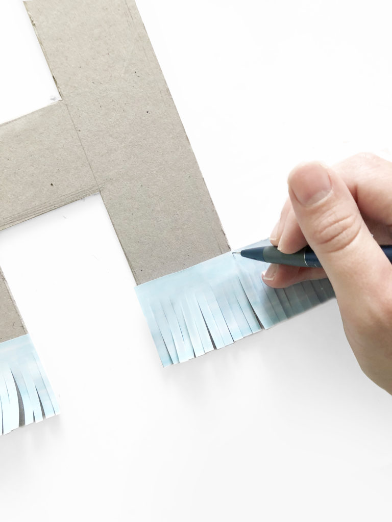 Create an Ombre Fringe Letter - Tombow USA Blog