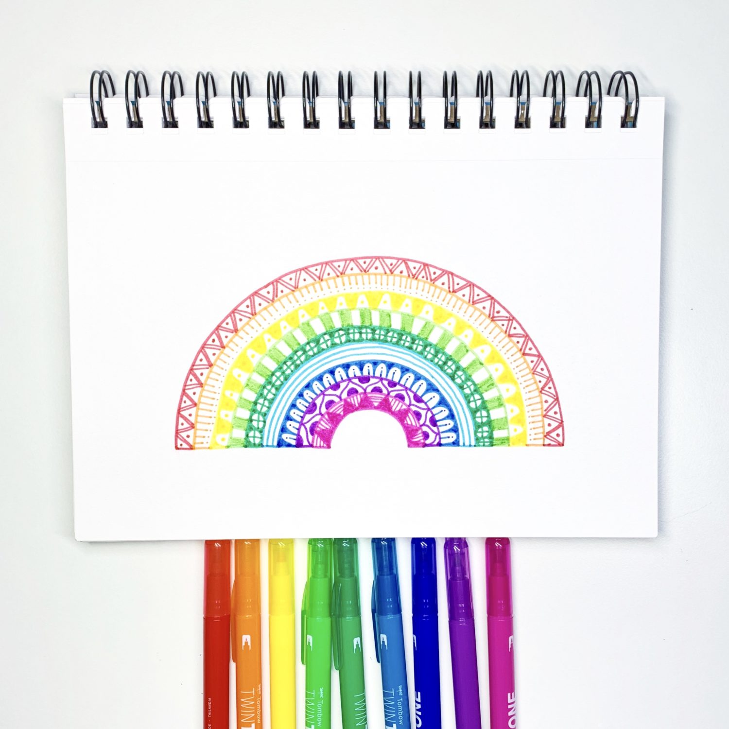 Remaking A Past Rainbow Lettering Project - Tombow USA Blog