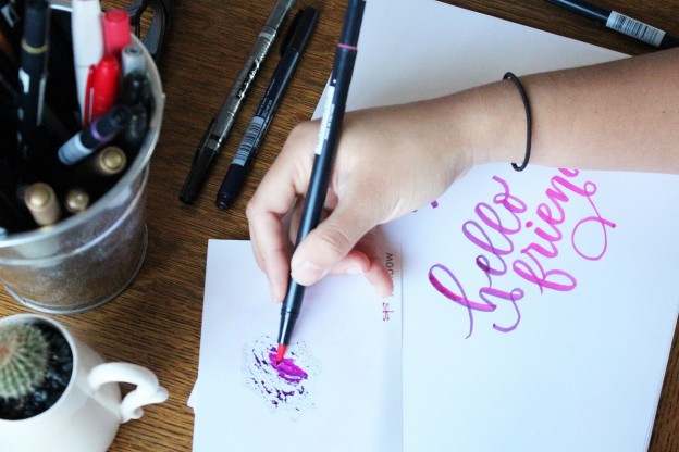 Lettering Week: Spacing, Colors and Glue Pen Fun with Abby!