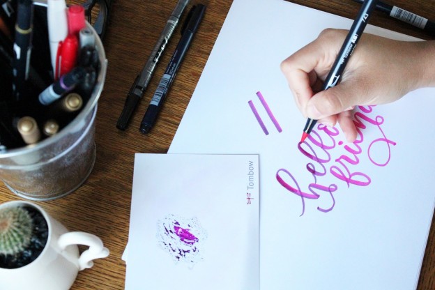 Lettering Week: Spacing, Colors and Glue Pen Fun with Abby!