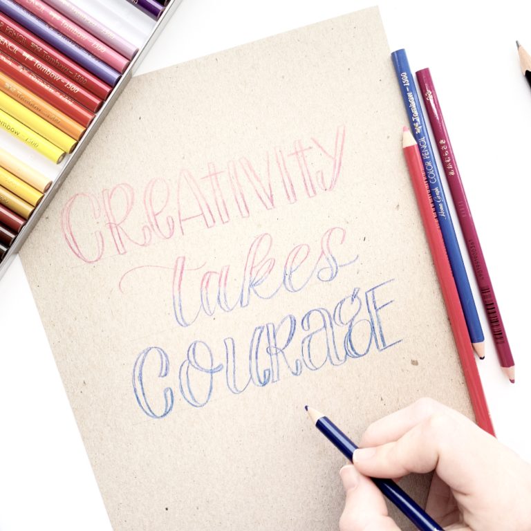 Blended Lettering With Colored Pencils - Tombow USA Blog