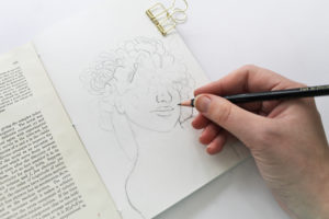 DIY Monochrome Art Journal Page