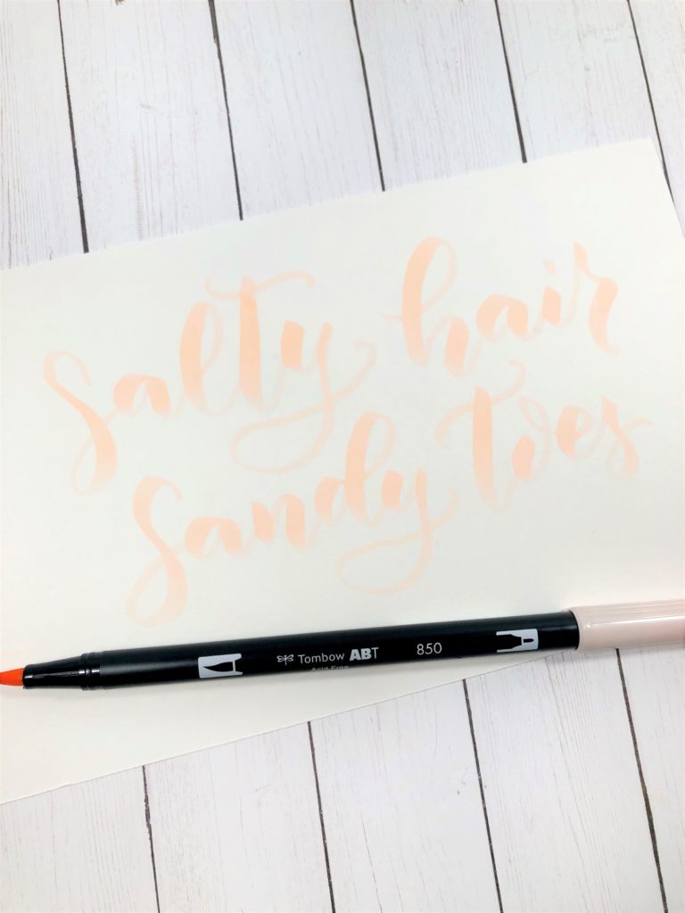Coral Inspired Watercolor Lettering - Tombow USA Blog
