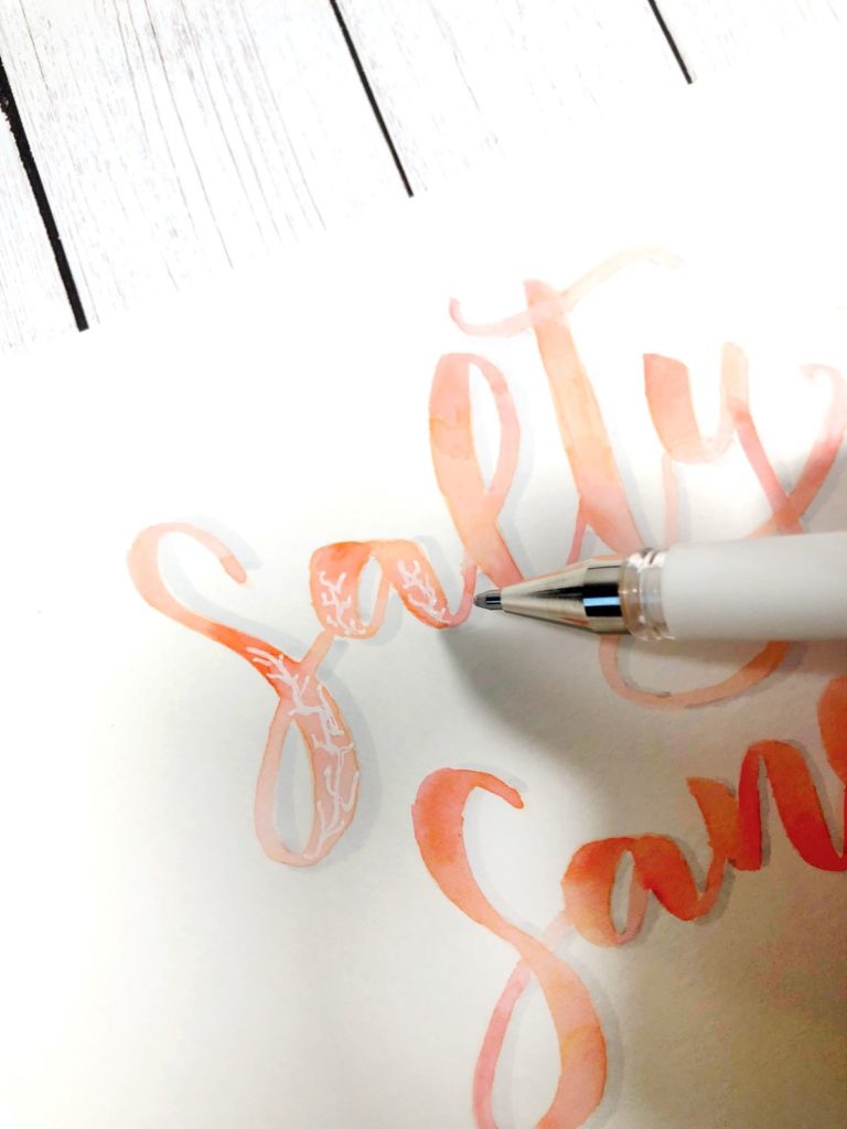Coral Inspired Watercolor Lettering - Tombow USA Blog