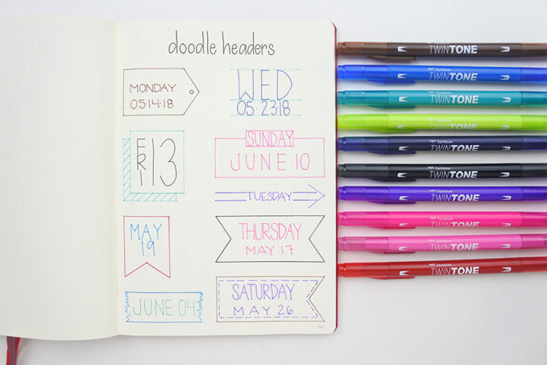 Dot Grid Journal- 9 Doodles to Include - Tombow USA Blog