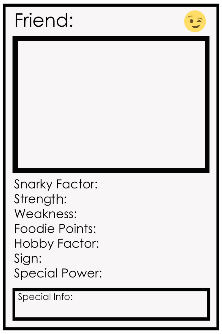 Friend Trading Card with Free Download! - Tombow USA Blog