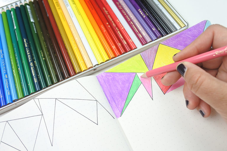 Geometric Triangles in a Planner - Tombow USA Blog
