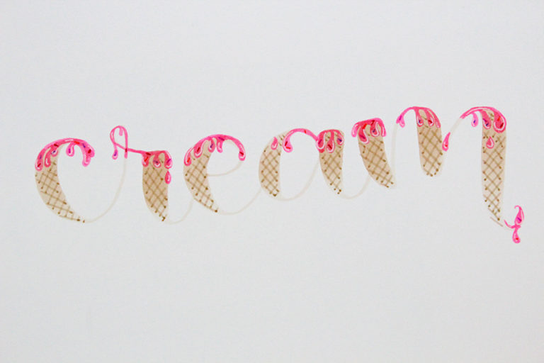 Cool and Easy Ice Cream Lettering - Tombow USA Blog