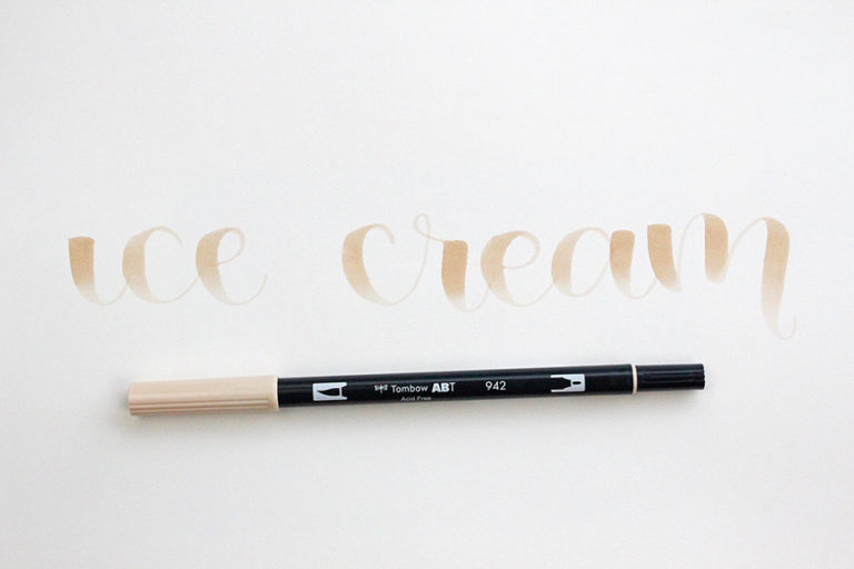 Cool and Easy Ice Cream Lettering - Tombow USA Blog