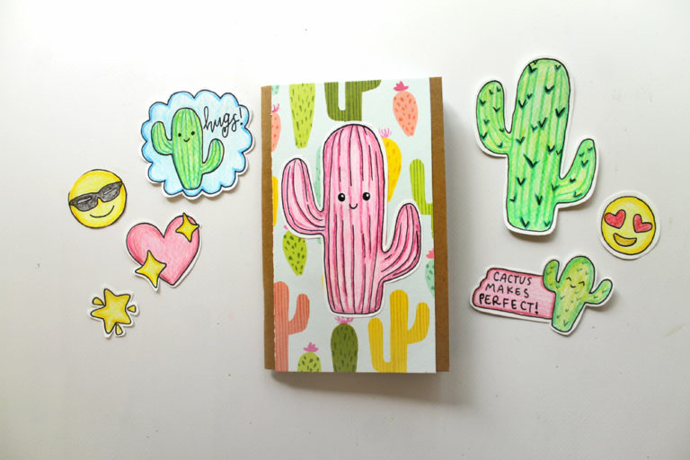 DIY! How To Make Your Own Cactus Emoji Stickers!