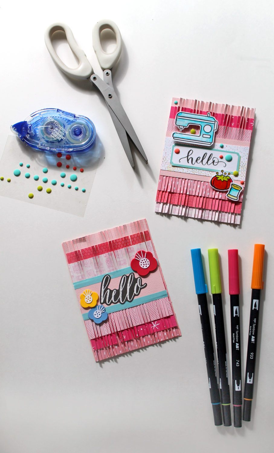 How to Make Paper Fringe Cards with Tombow USA