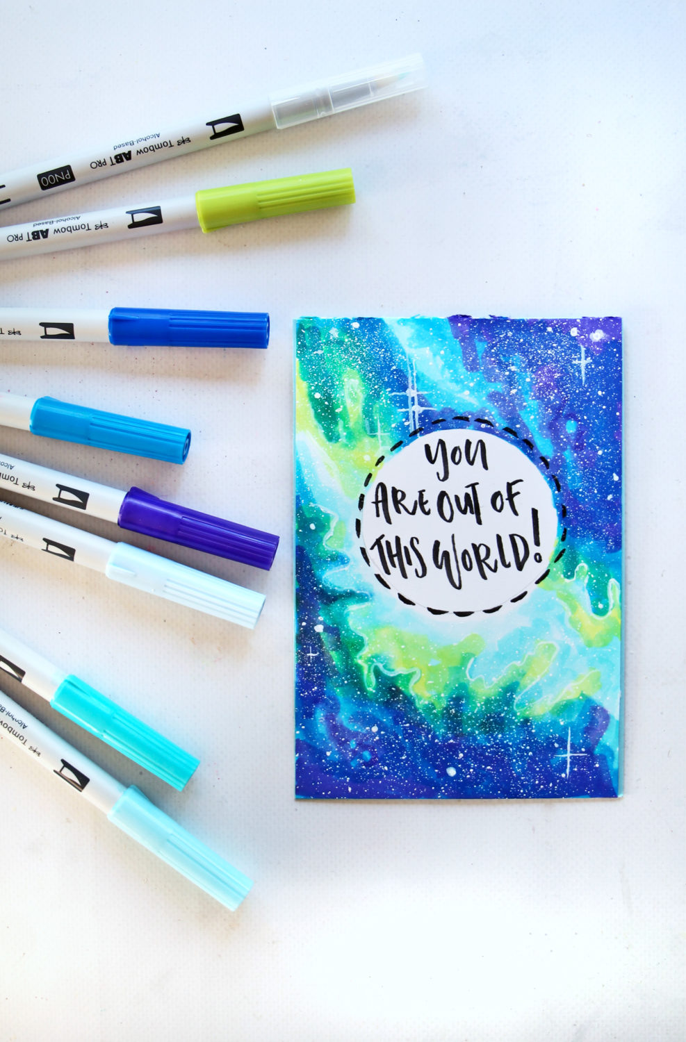 How to Color a Galaxy Card using ABT PRO Markers - Tombow USA Blog