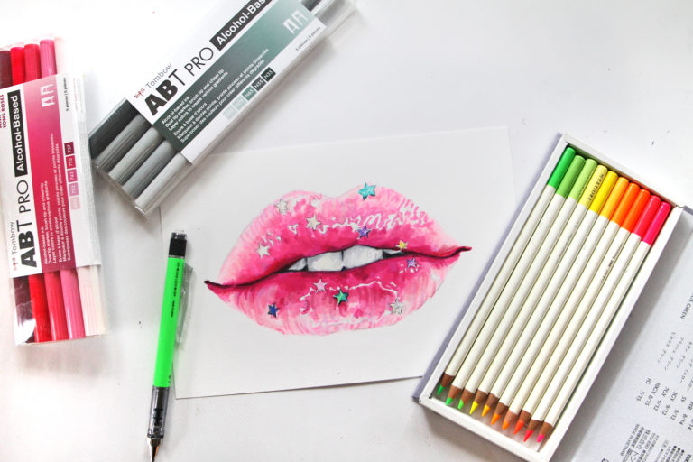 DIY Galentine's Day Cards + How to Color Lips Using ABT PRO's - Tombow ...