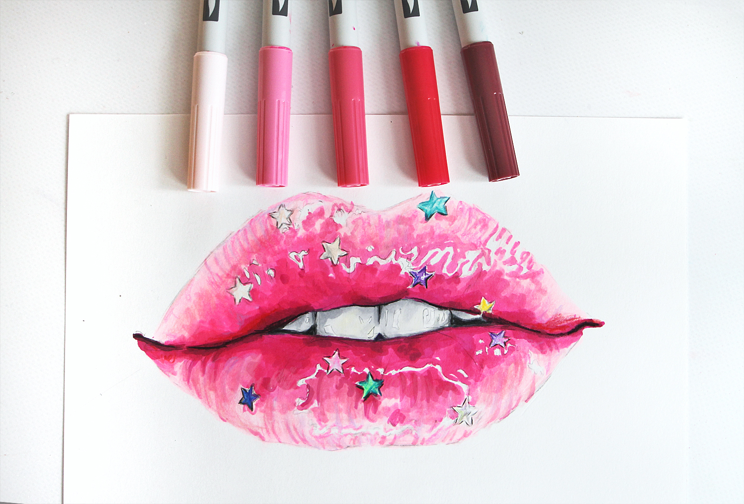 DIY Galentine's Day Cards + How to Color Lips Using ABT PRO's - Tombow ...