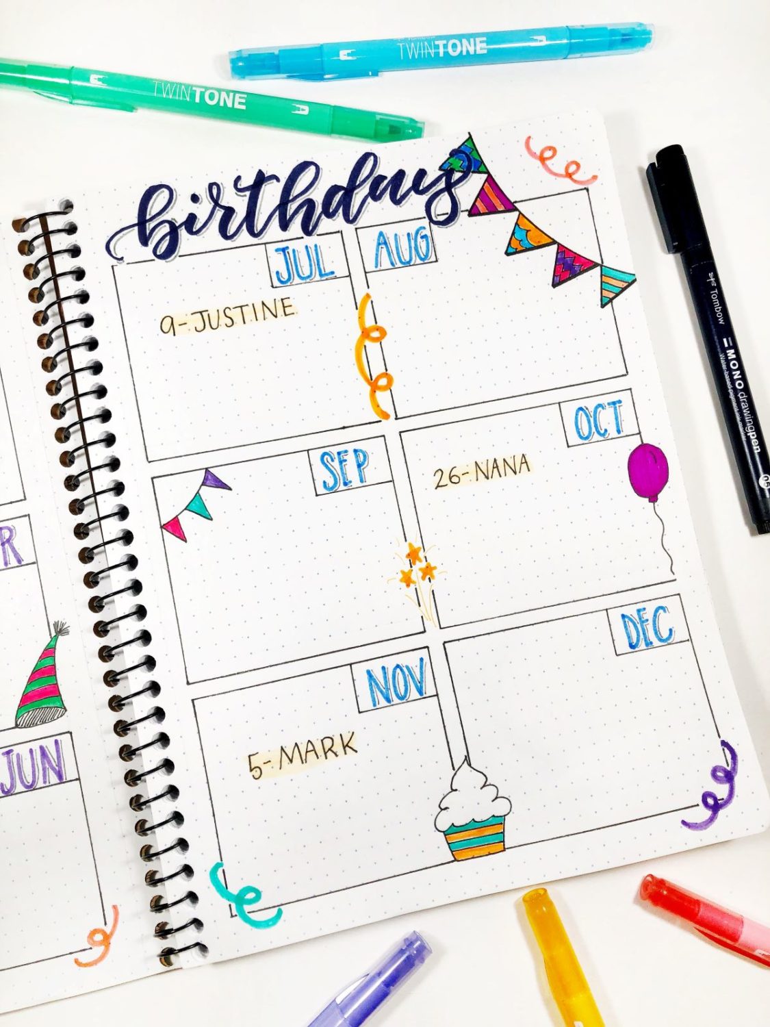 DIY Birthday Tracker - Tombow USA Blog