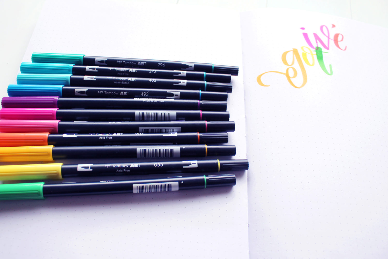 Rainbow Lettering with Passion Planner - Tombow USA Blog