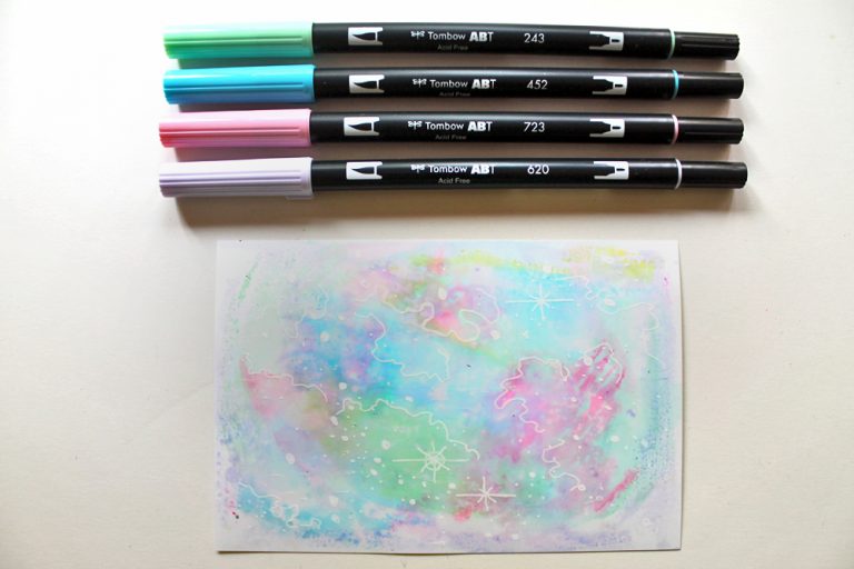 Learn 10 Galaxy color combinations you can create with Tombow USA