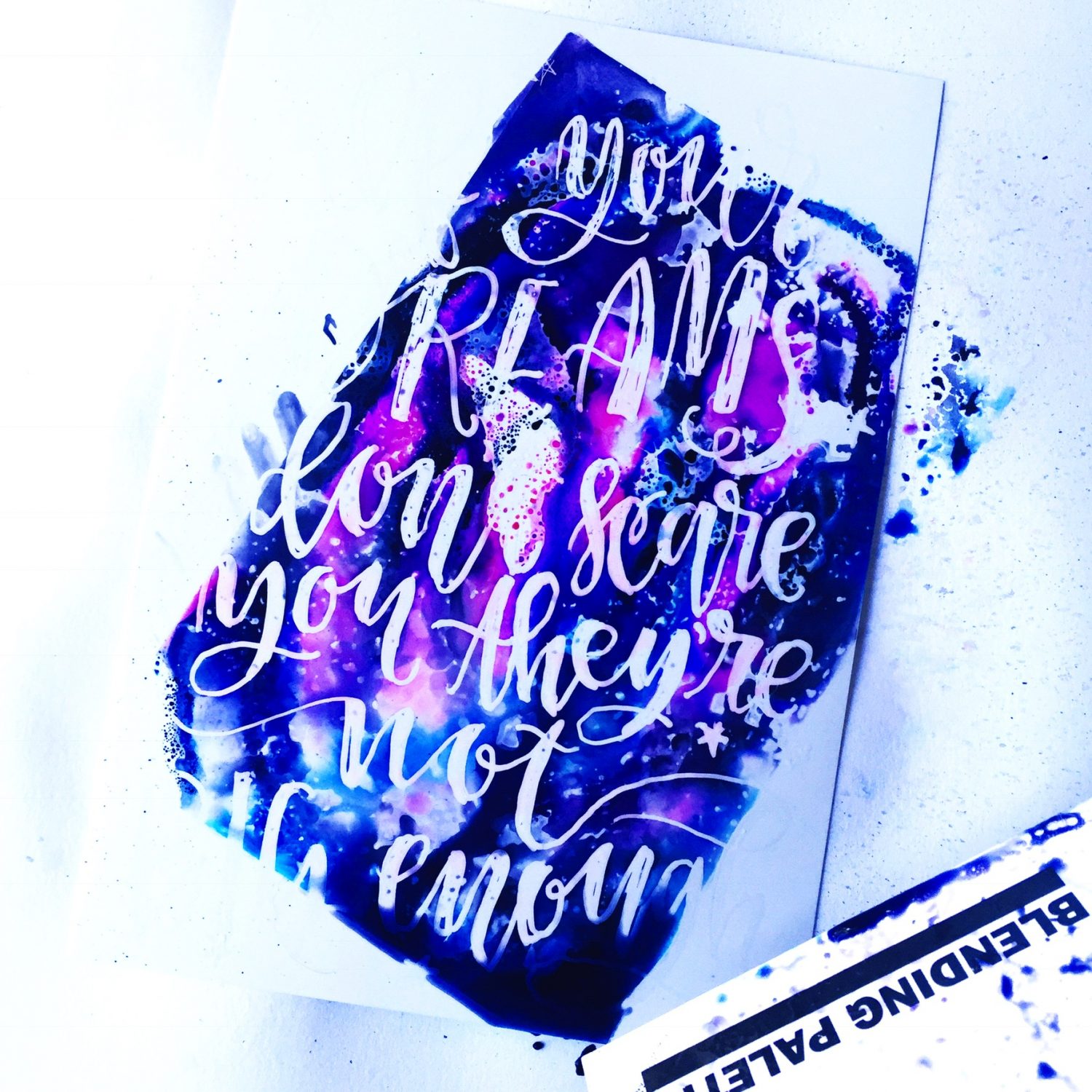 Watercolor Resist Lettering on Photo Paper - Tombow USA Blog